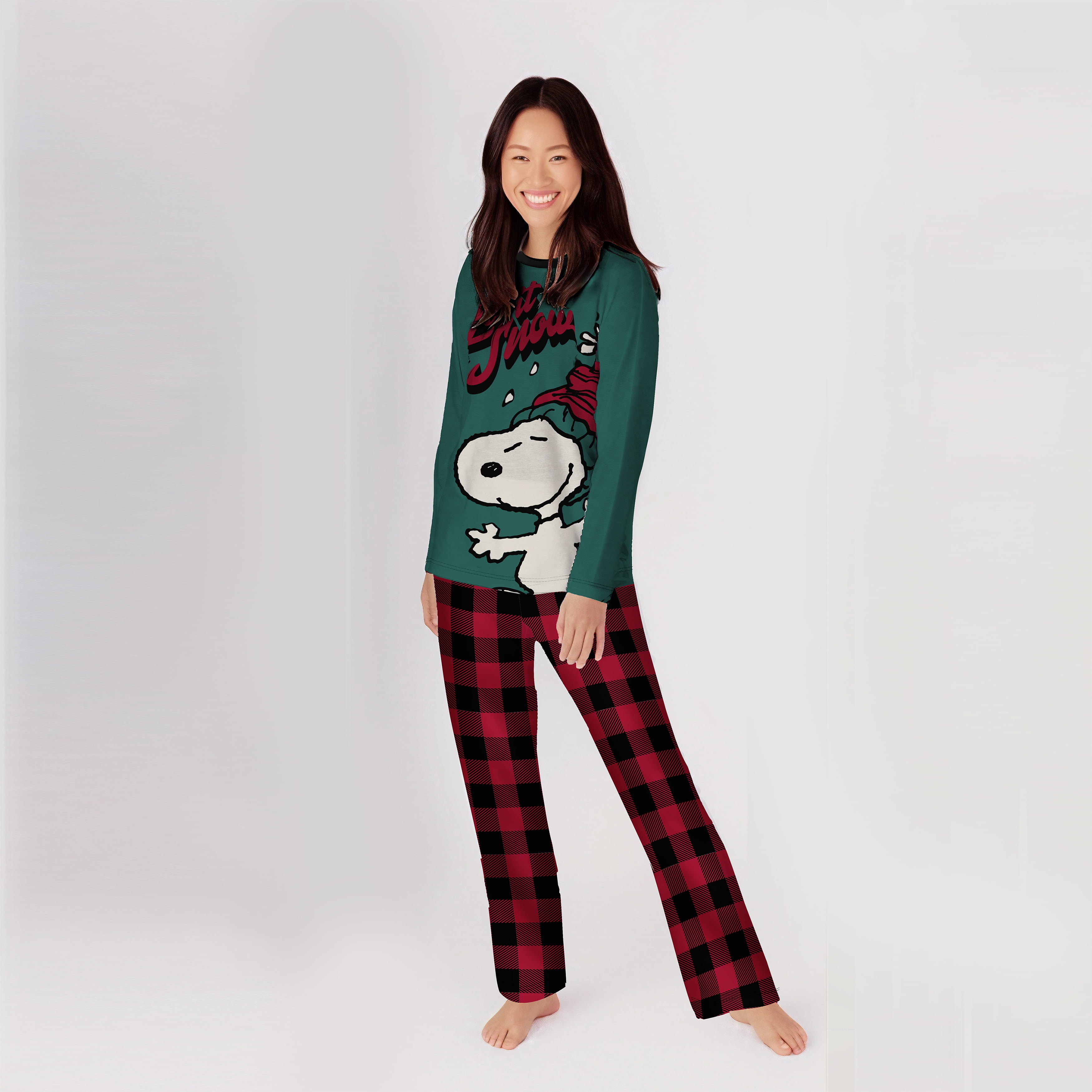 Peanuts Matching Family Christmas Pajamas – For Adult Men and Women and Kids, 2-Piece Pajama Set ...