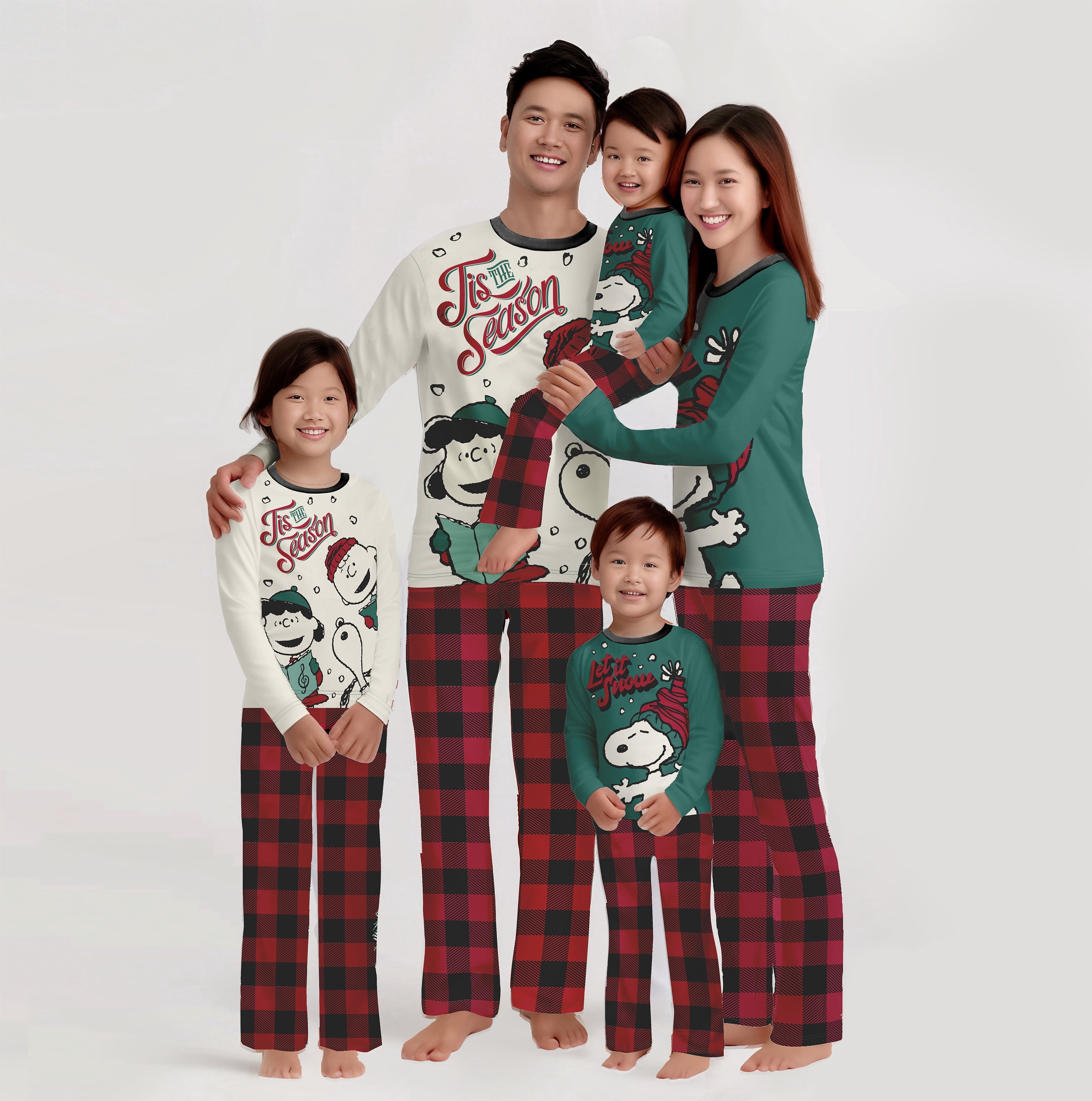 Peanuts Christmas Pajamas – Kids, 2-Piece Pajama Set Holiday Sleepwear ...