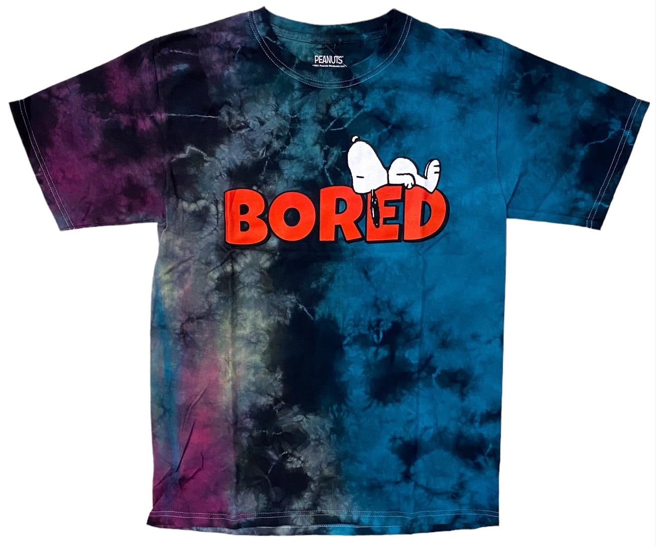 Peanuts Men's Officially Licensed Tie Dye Snoopy Charlie Brown ...
