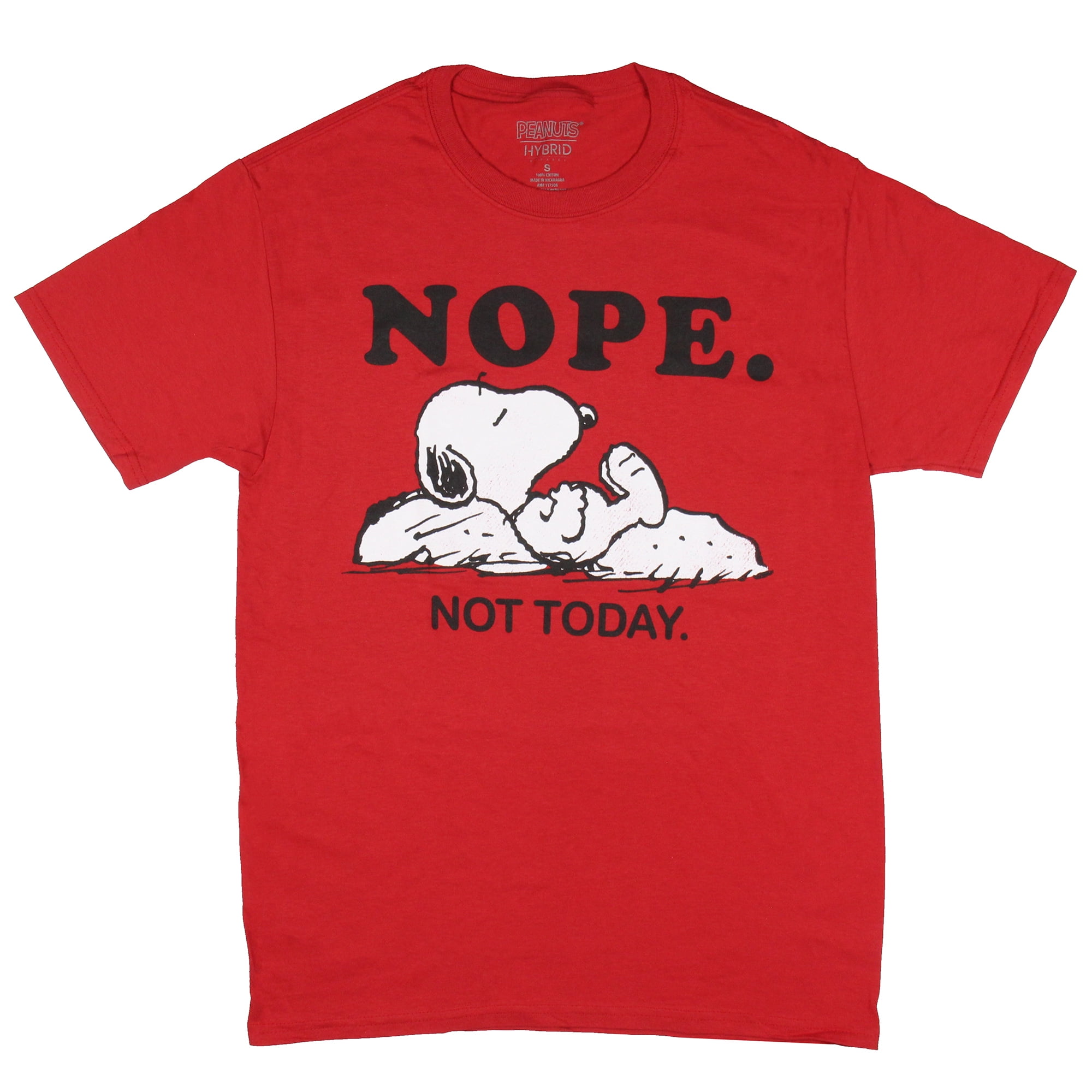 Peanuts Men's Snoopy Nope. Not Today... Sleeping Graphic T-Shirt ...