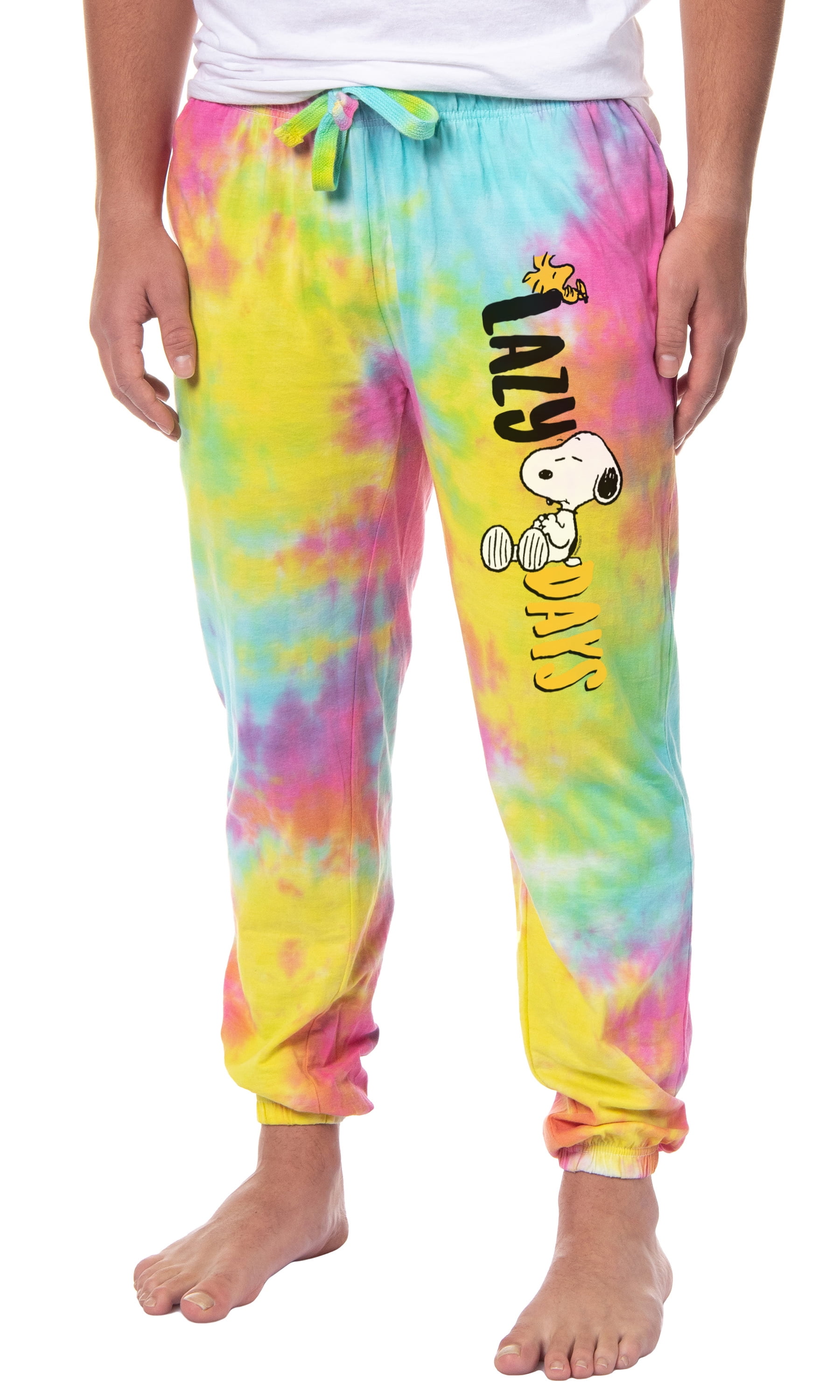Peanuts Men's Snoopy Woodstock Lazy Days Sleep Jogger Pajama Pants ...