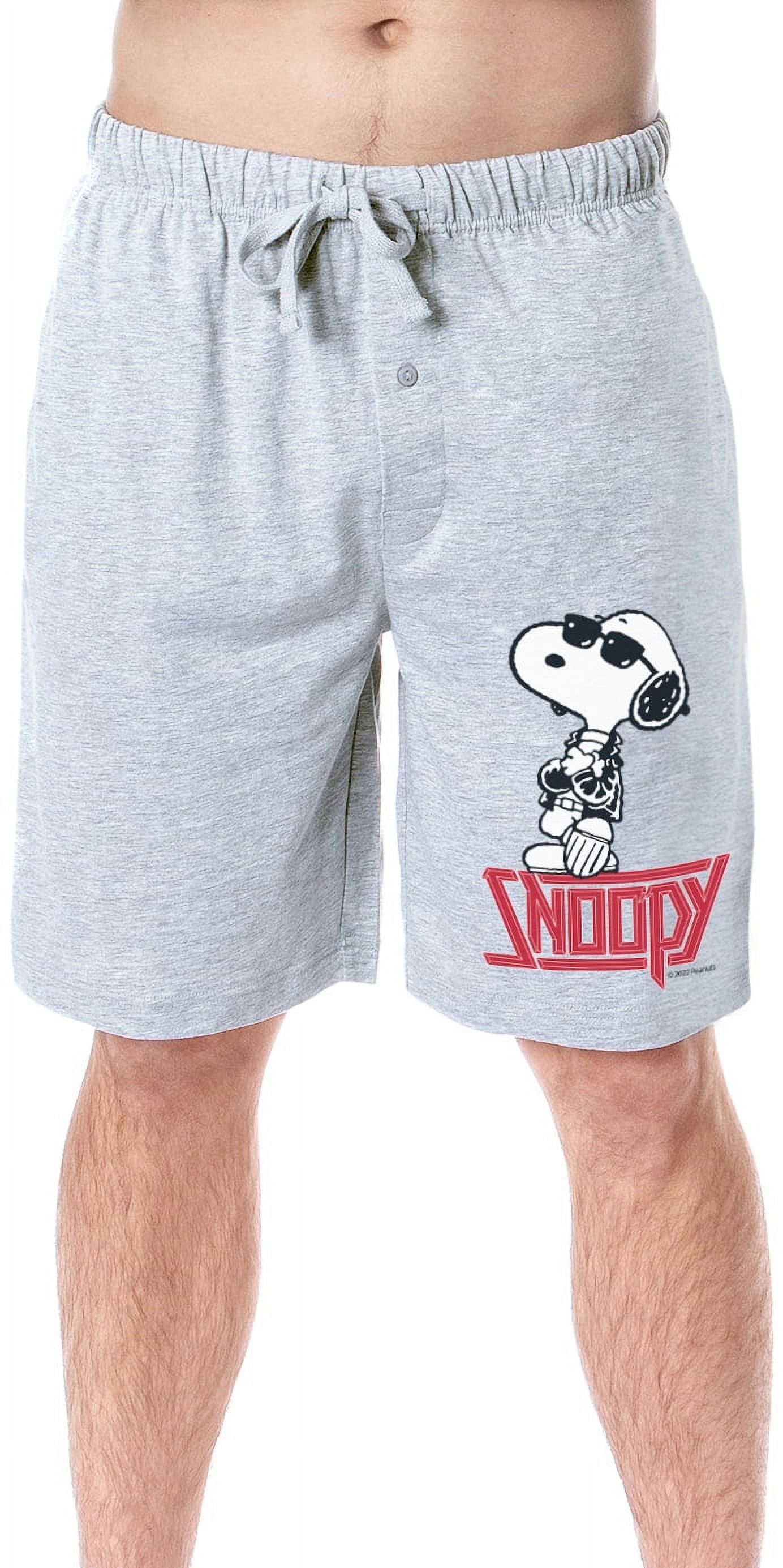 Peanuts Mens' Snoopy Rocker Cool Punk Character Sleep Pajama Shorts ...