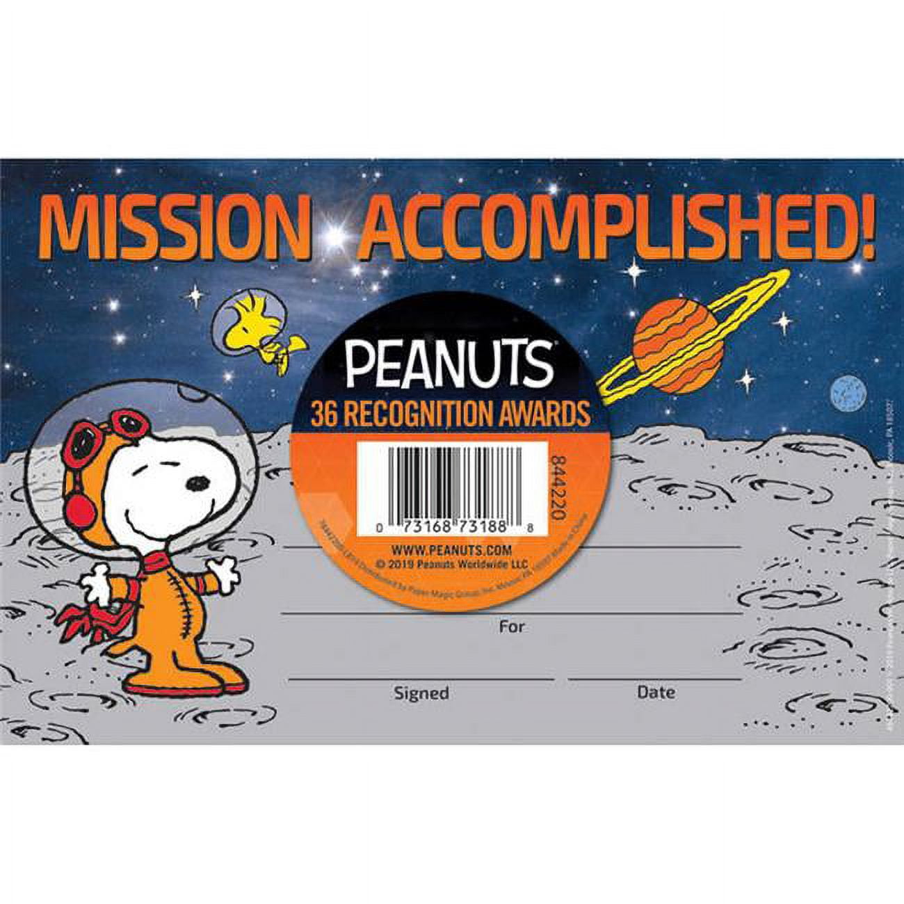 Peanuts NASA Recognition Awards, Pack of 36 - Walmart.com