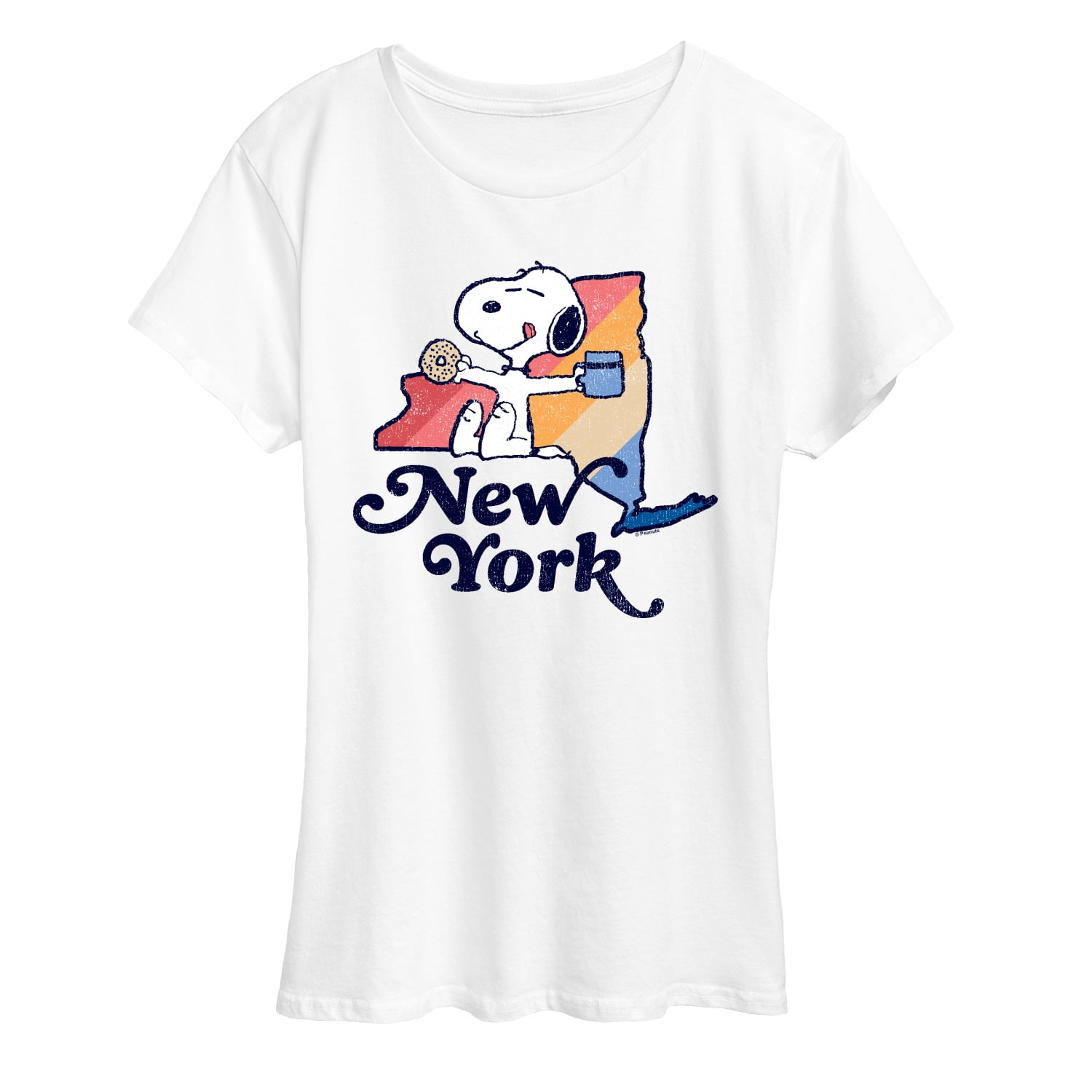Peanuts - New York Snoopy - Women's Short Sleeve Graphic T-Shirt ...