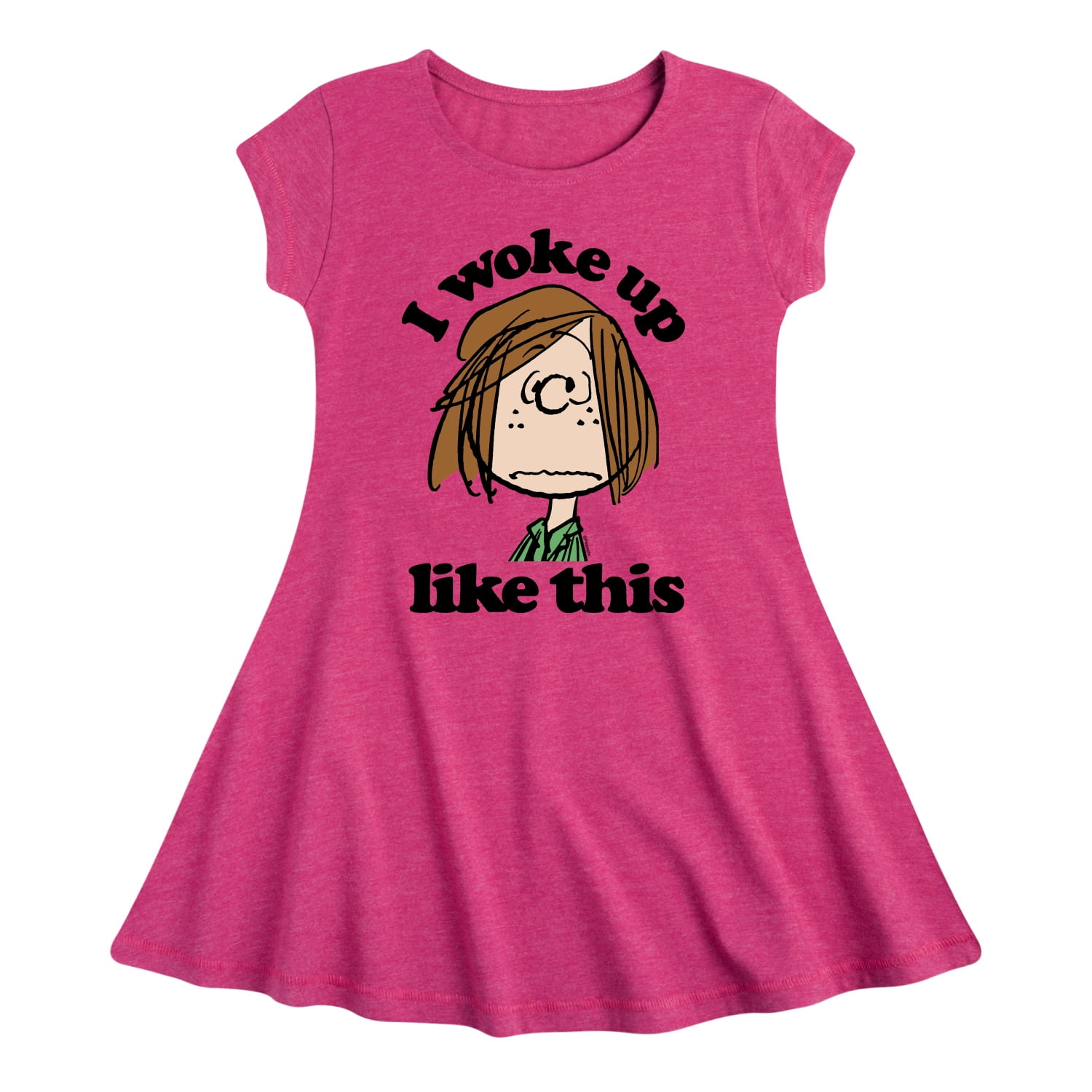 Peanuts - Patty I Woke Up Like This - Girls Fit And Flare Cap Sleeve ...