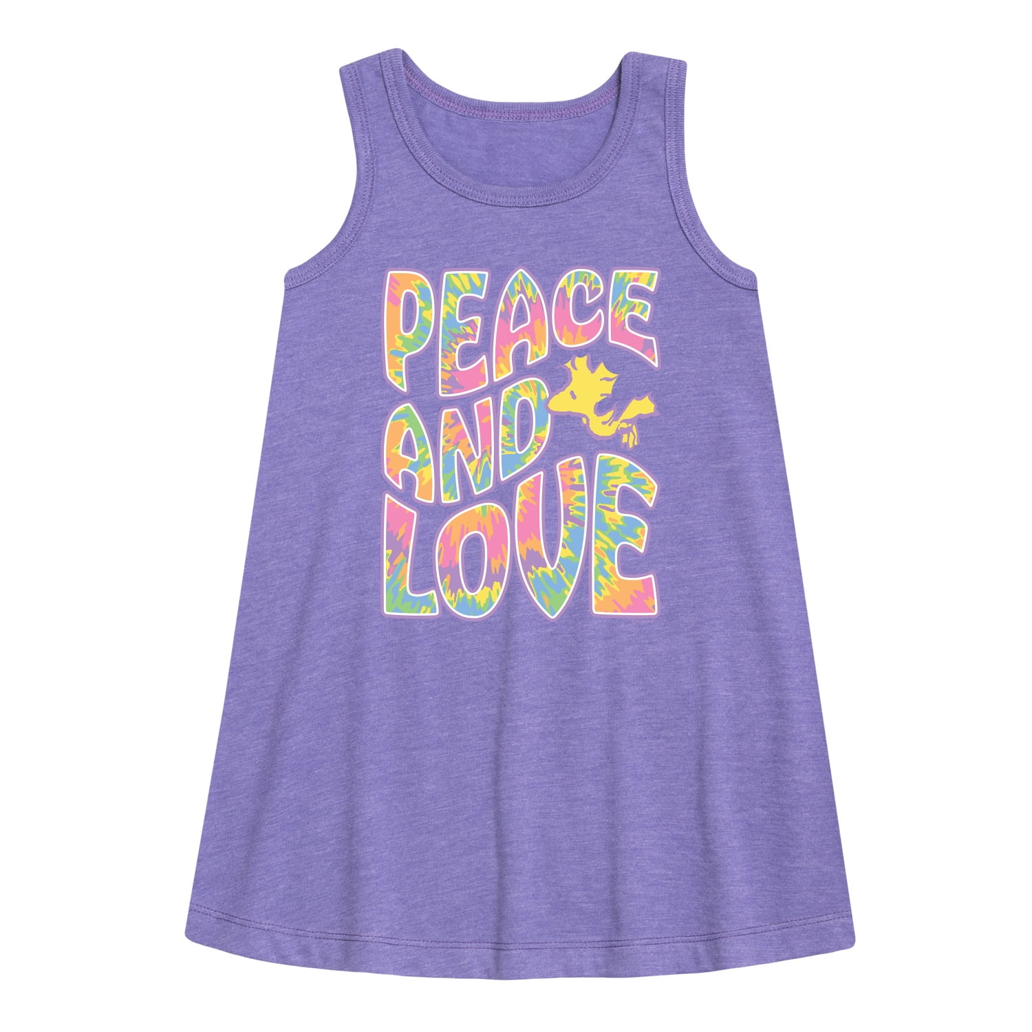 Peanuts - Peace & Love - Woodstock - Toddler & Youth Girls A-line Dress ...