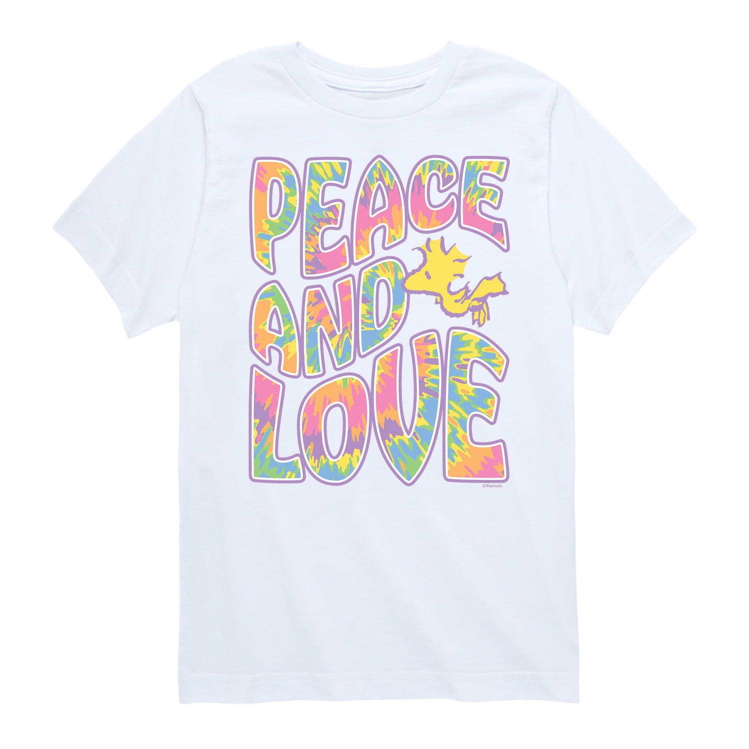 Peanuts - Peace & Love - Woodstock - Toddler & Youth Short Sleeve ...