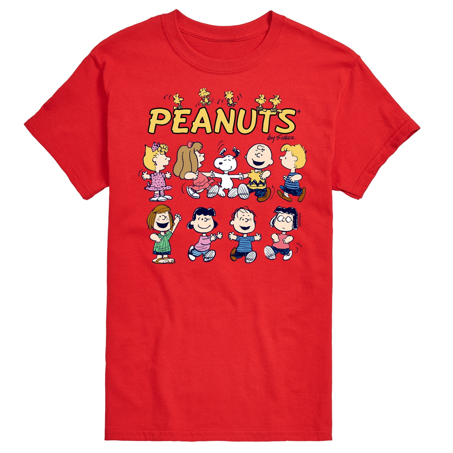 Peanuts Peanuts Characters Mens Short Sleeve Graphic T Shirt