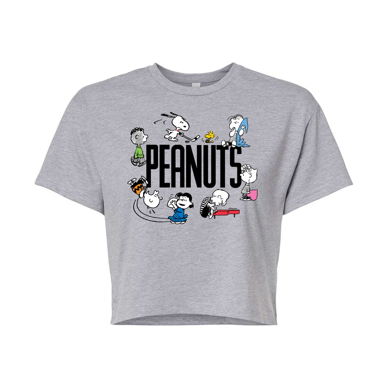 Peanuts - Peanuts Group - Cropped Tee - Walmart.com