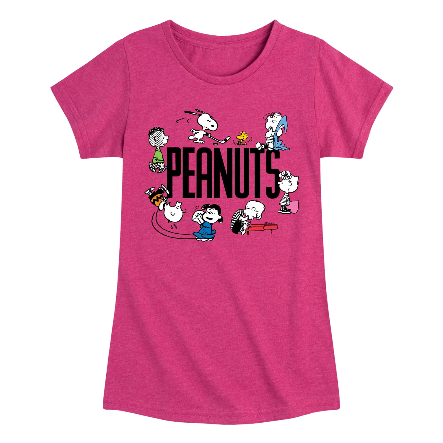 Peanuts - Peanuts Group - Toddler & Youth Girls Short Sleeve Graphic T ...