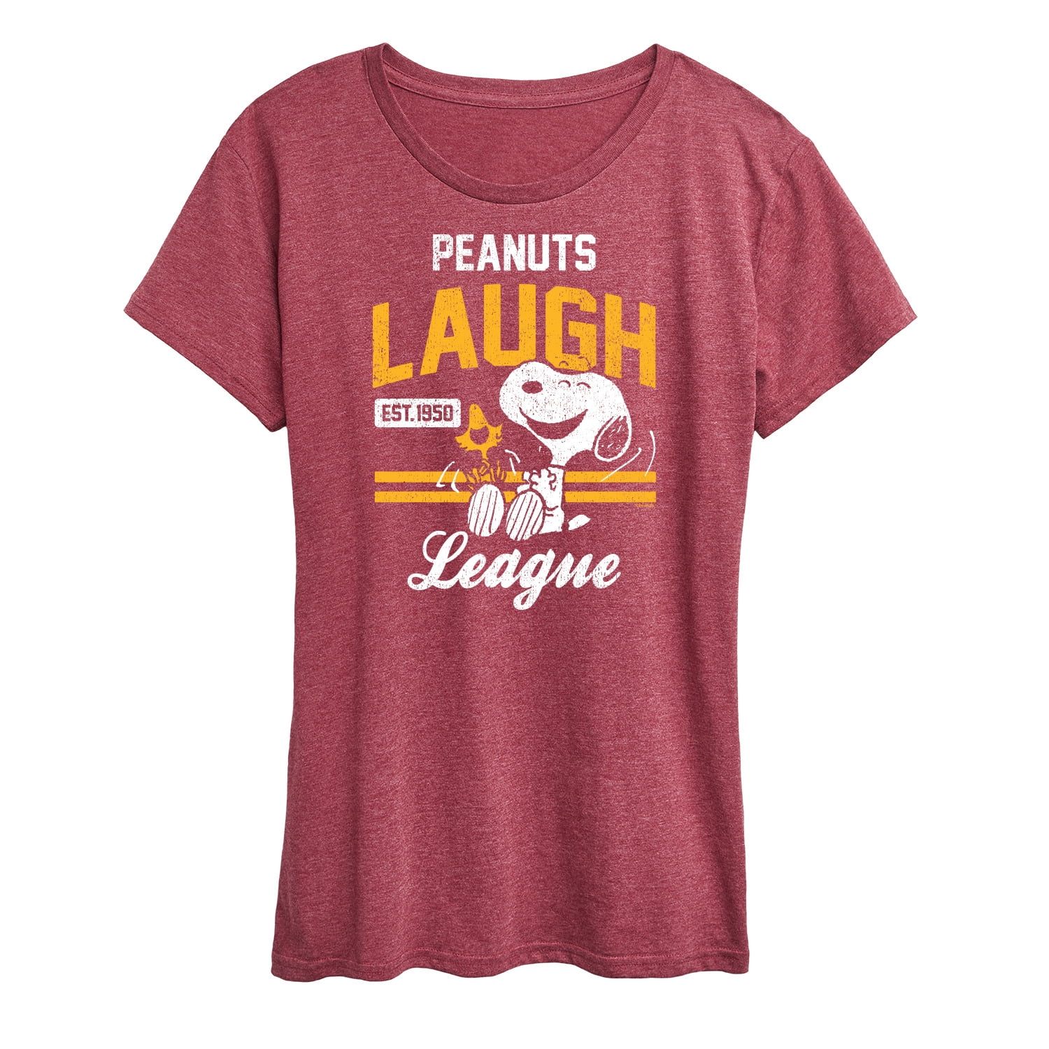 Peanuts - Peanuts Laugh League - Ladies Short Sleeve Classic Fit Tee ...