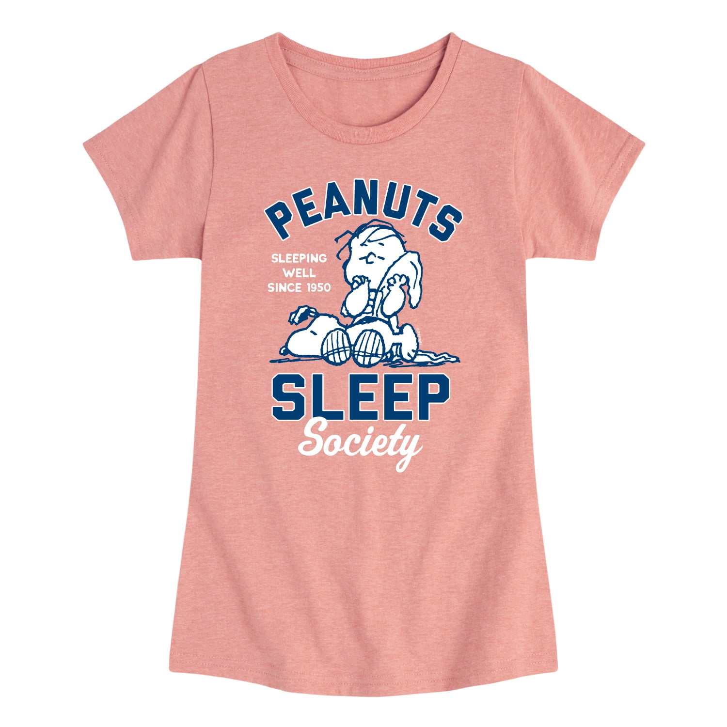 Peanuts - Peanuts Sleep Society - Toddler & Youth Girls Short Sleeve ...