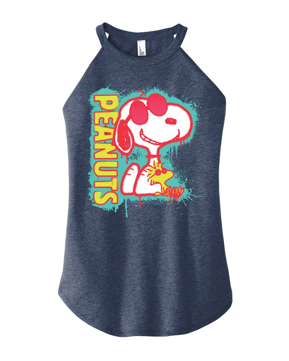 Peanuts - Peanuts Snoopy Woodstock - Juniors High Neck Tank Top ...
