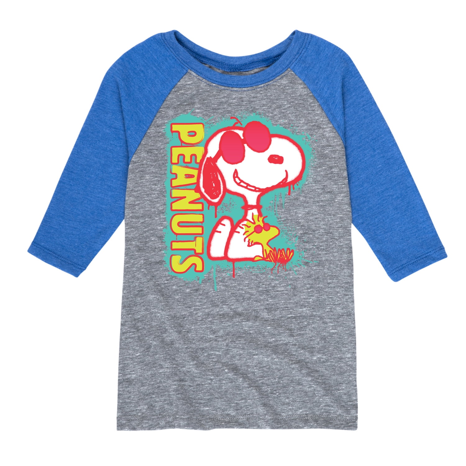 Peanuts - Peanuts Snoopy Woodstock - Toddler And Youth Raglan Graphic T ...