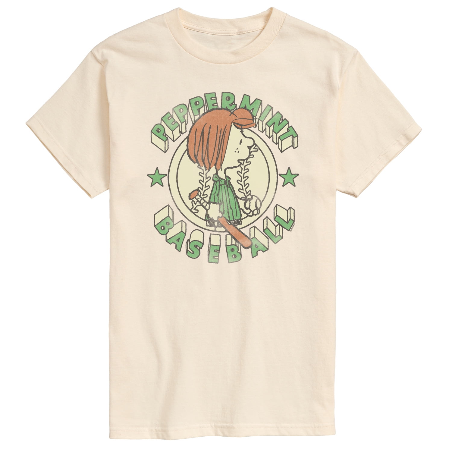 Peanuts - Peppermint Baseball - Men's Short Sleeve Graphic T-Shirt ...
