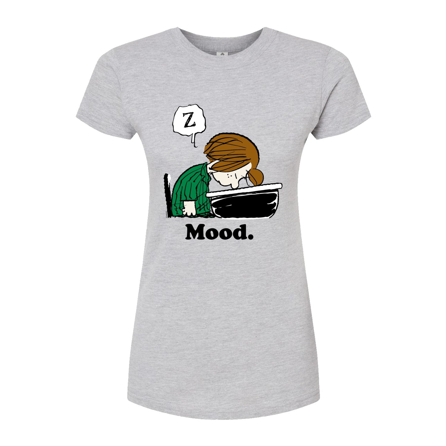 Peanuts - Peppermint Patty Mood - Juniors Fitted Graphic T-Shirt - Walmart.com