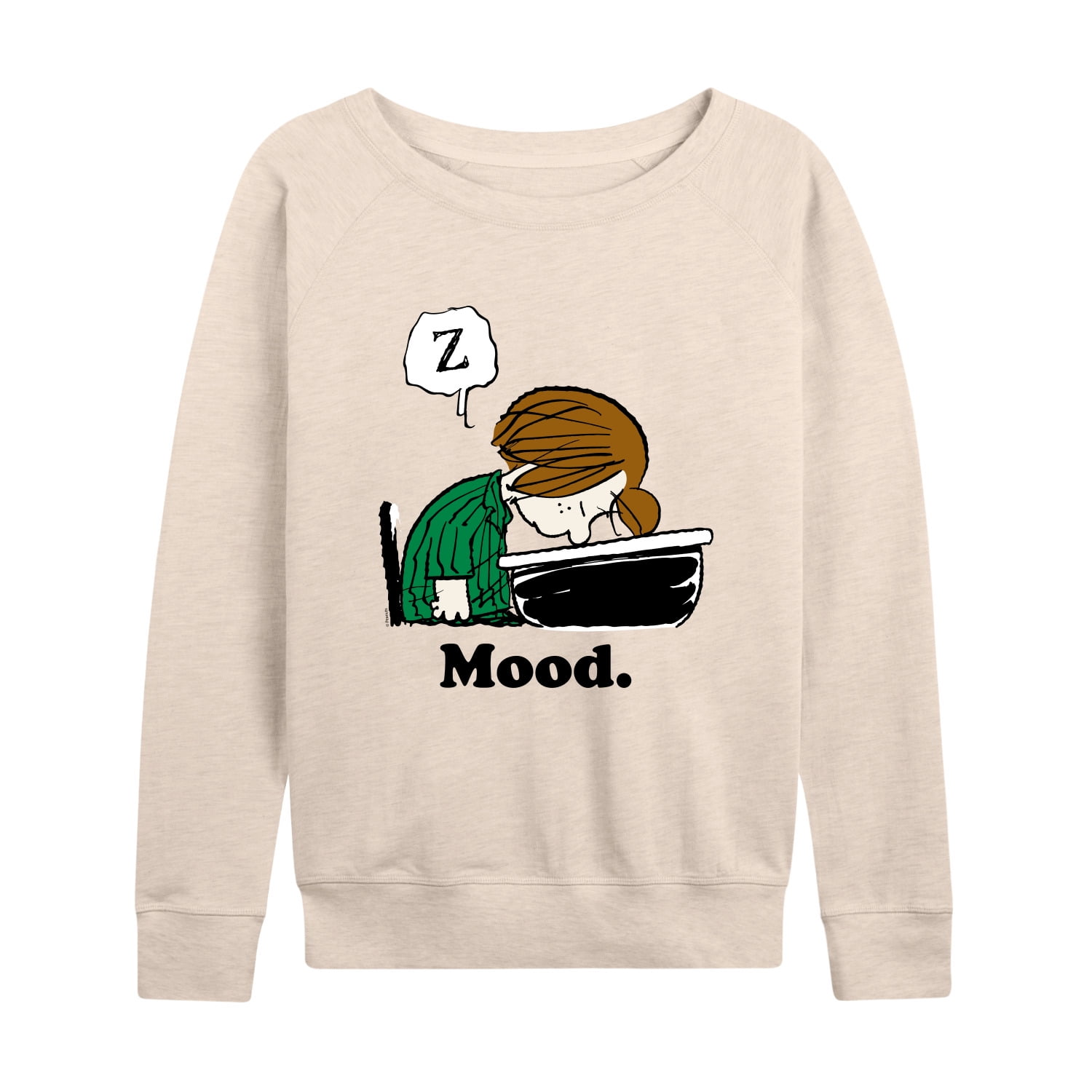 Peanuts - Peppermint Patty Mood - Women's Lightweight French Terry Long Sleeve Shirt - Walmart.com