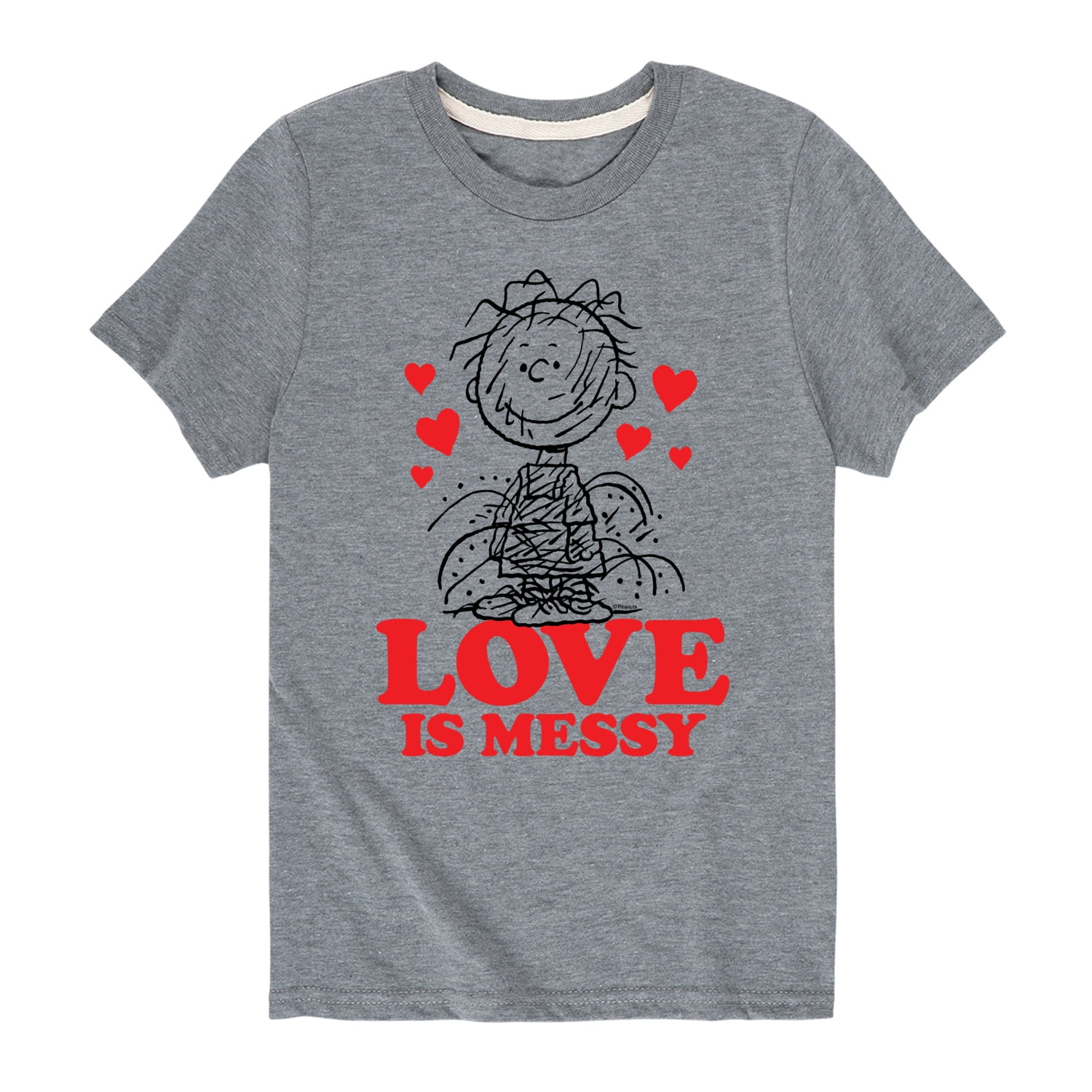 Peanuts - Pigpen Love Is Messy - Toddler And Youth Short Sleeve Graphic ...