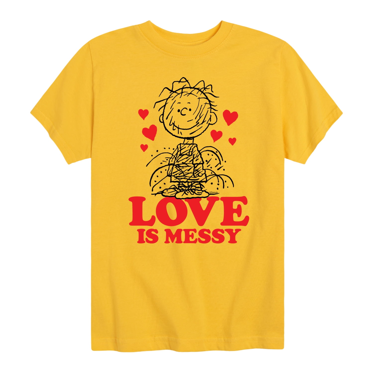 Peanuts - Pigpen Love Is Messy - Toddler And Youth Short Sleeve Graphic ...