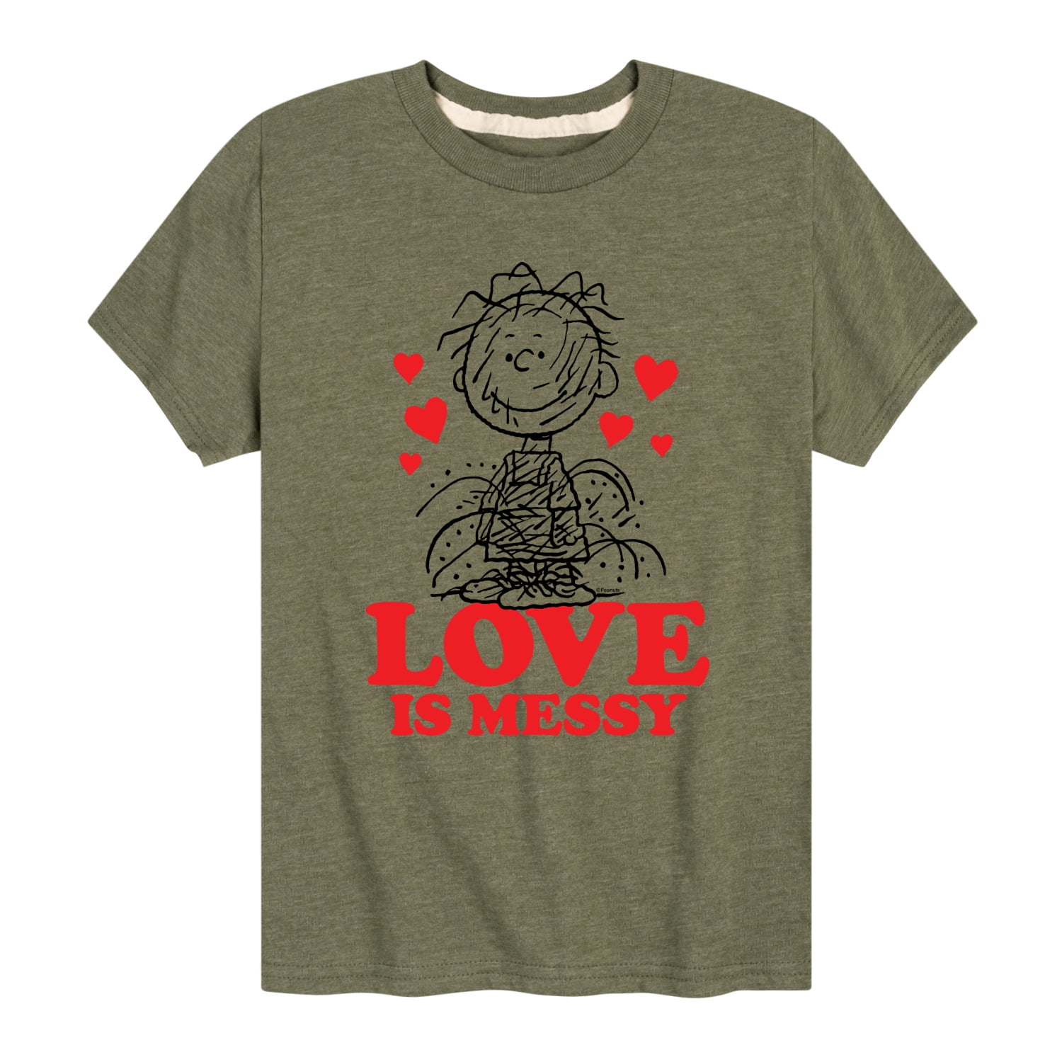 Peanuts - Pigpen Love Is Messy - Toddler And Youth Short Sleeve Graphic ...