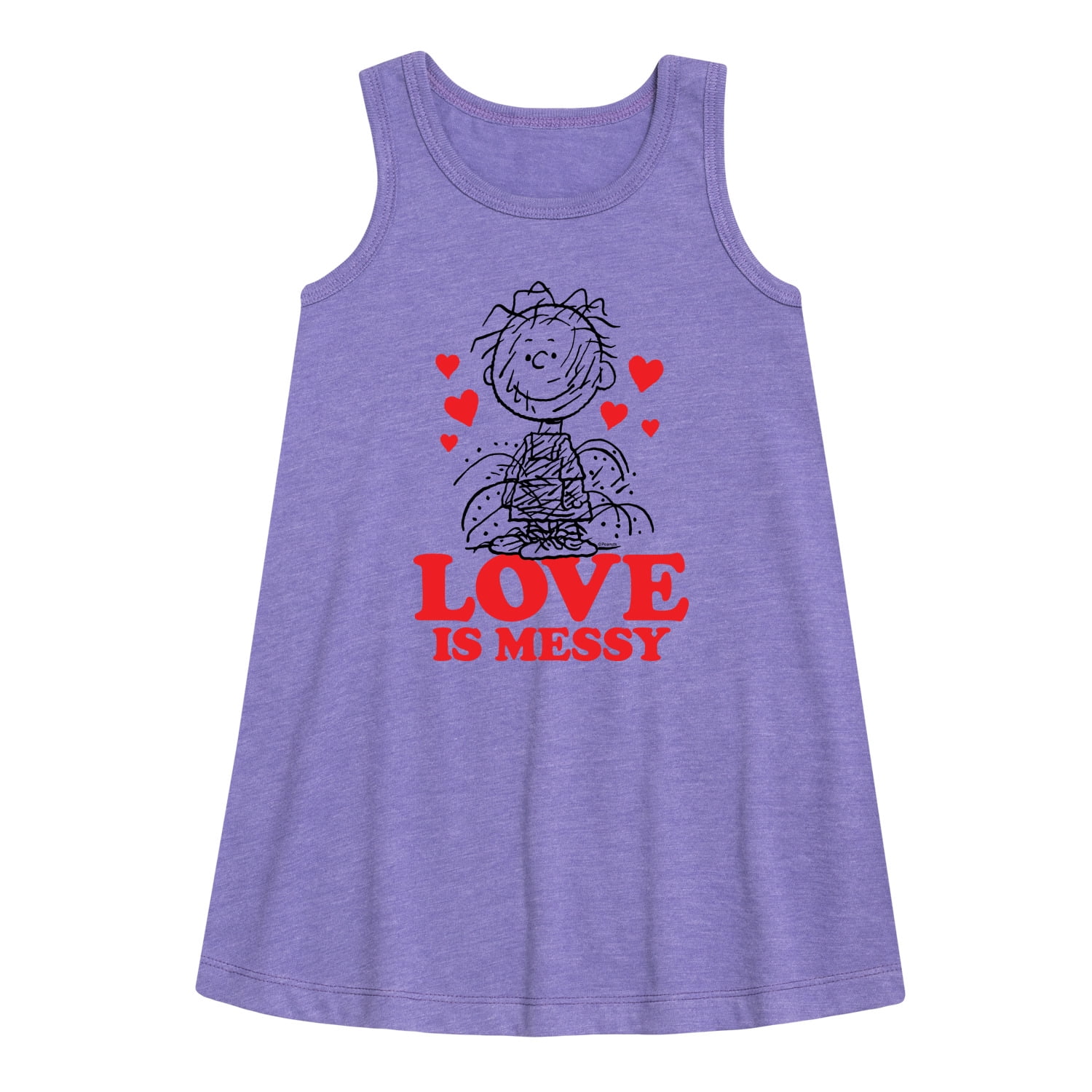 Peanuts - Pigpen Love Is Messy - Toddler and Youth Girls A-line Dress ...