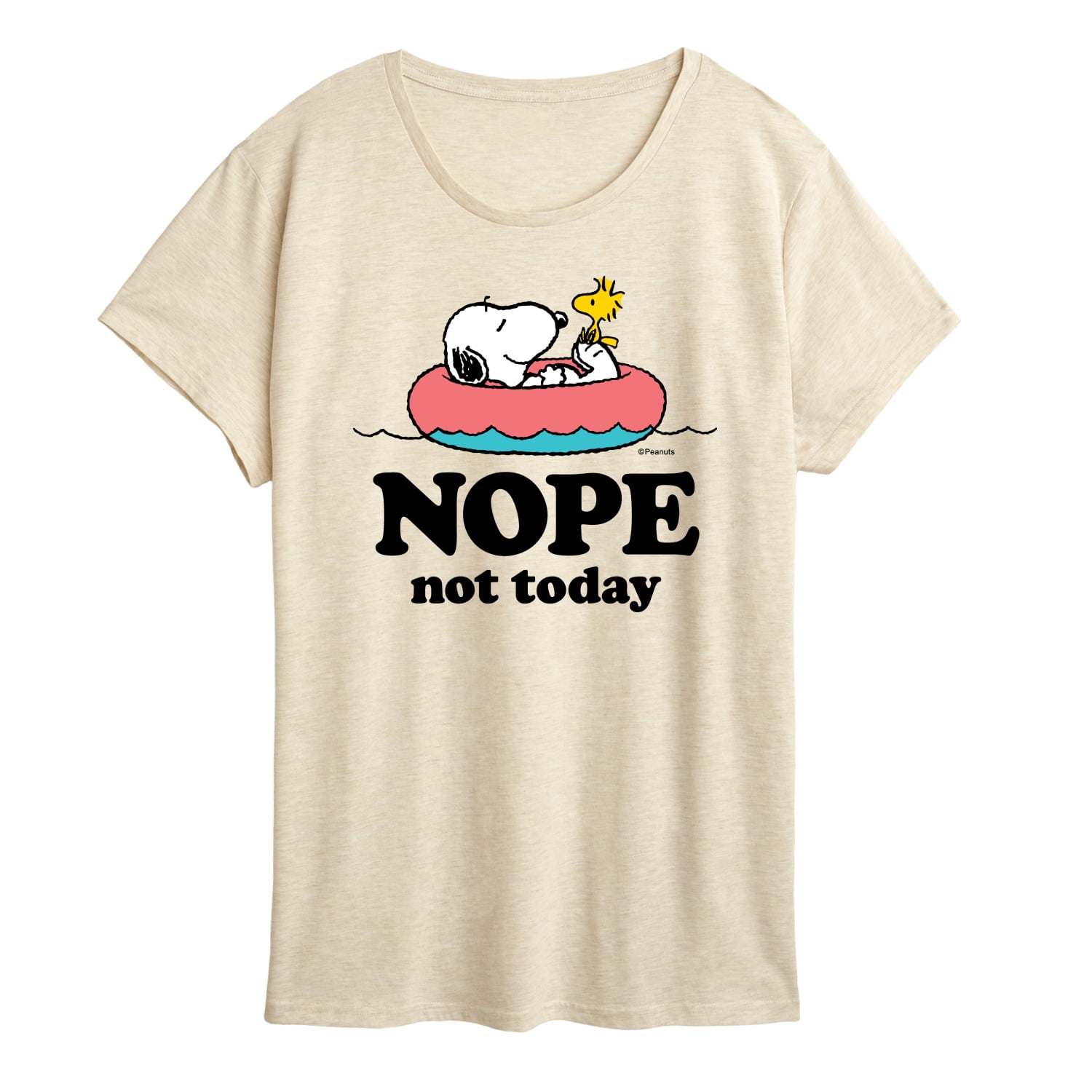 Peanuts - Pool Nope Not Today - Women's Short Sleeve Graphic T-Shirt ...