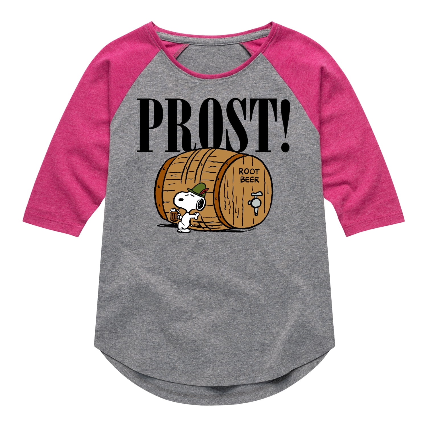 Peanuts - Prost Snoopy Root Beer - Toddler & Youth Girls Raglan Graphic ...