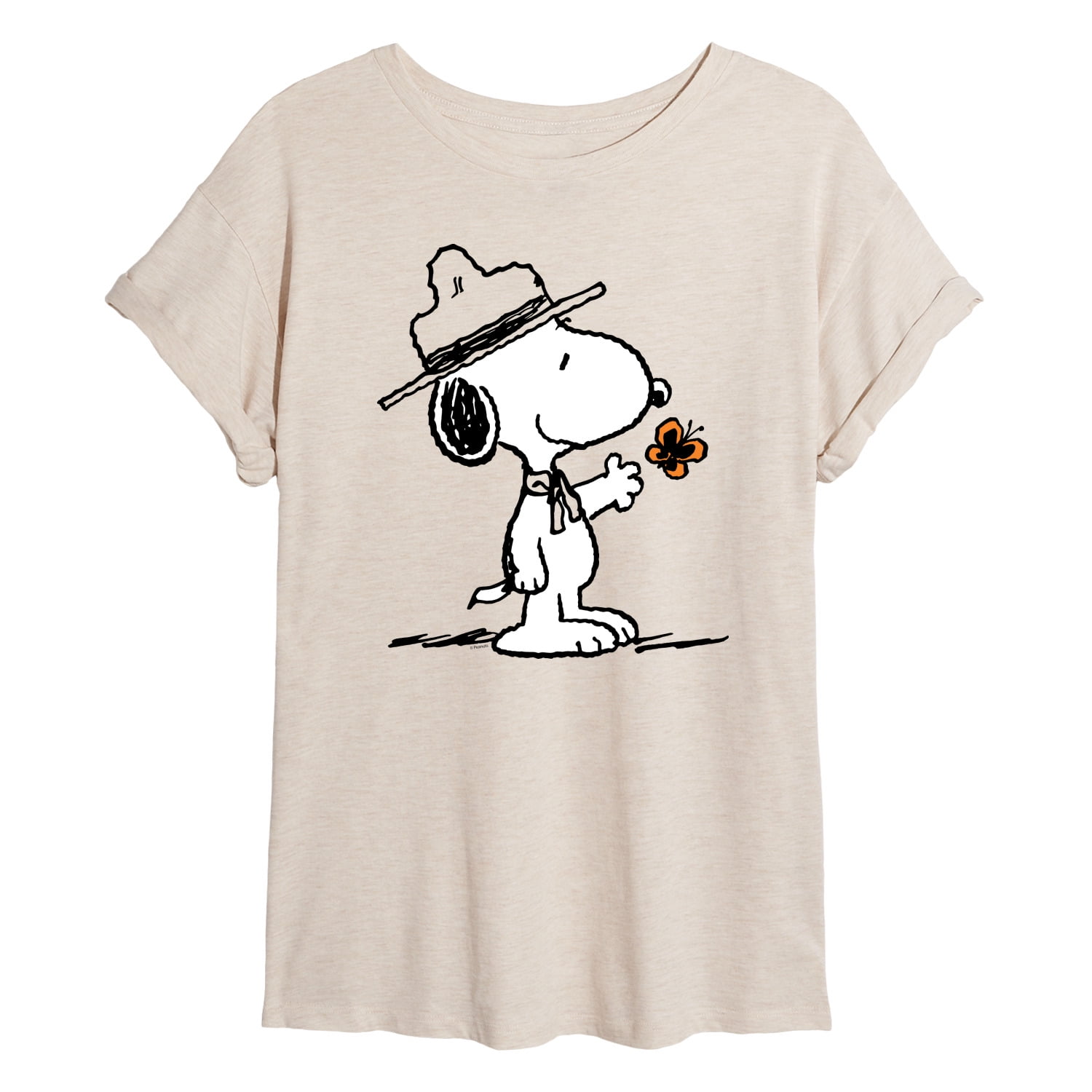 Peanuts - Ranger Snoopy And Butterfly - Juniors Ideal Flowy Muscle T ...