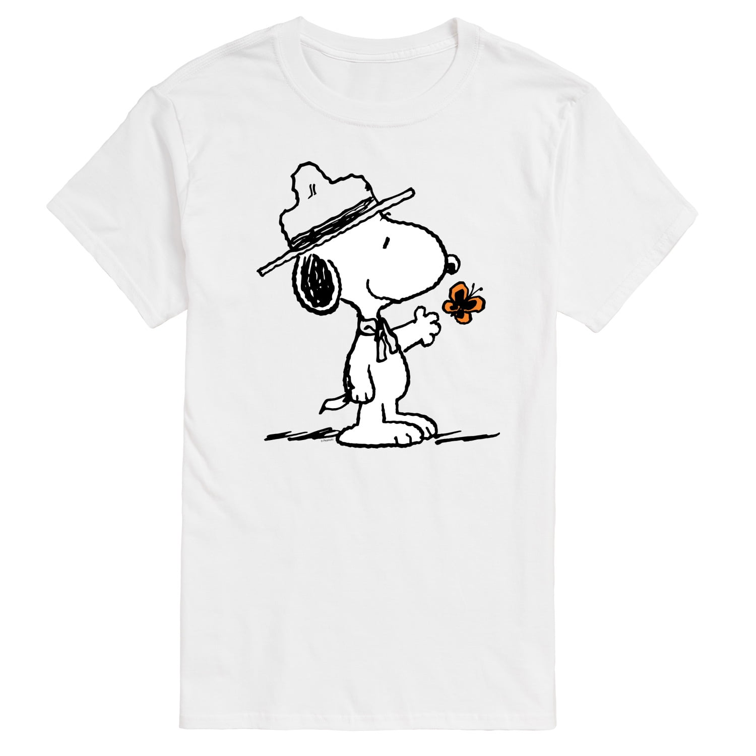 Peanuts - Ranger Snoopy And Butterfly - Men's Short Sleeve Graphic T ...
