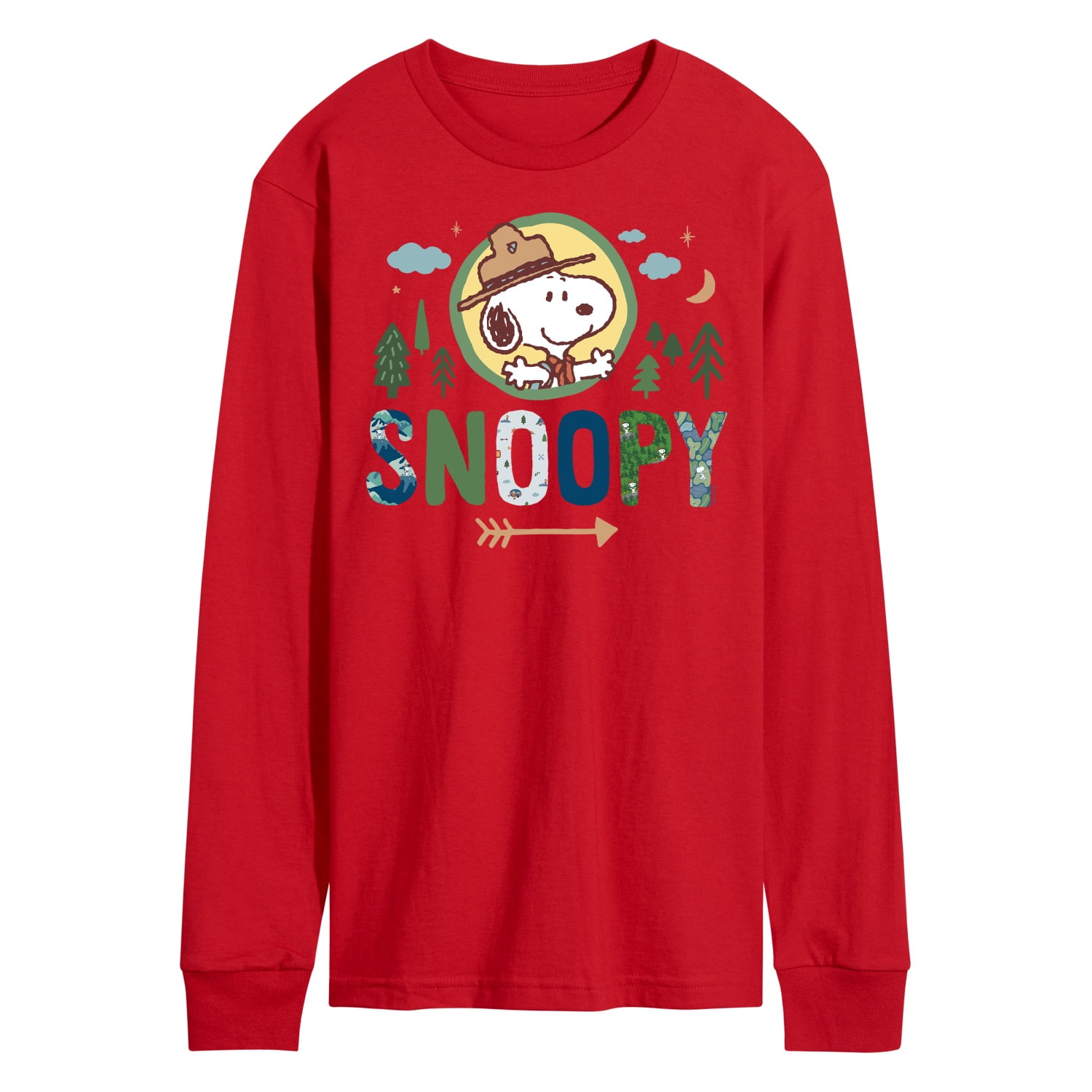 Peanuts - Ranger Snoopy - Men's Long Sleeve T-Shirt - Walmart.com