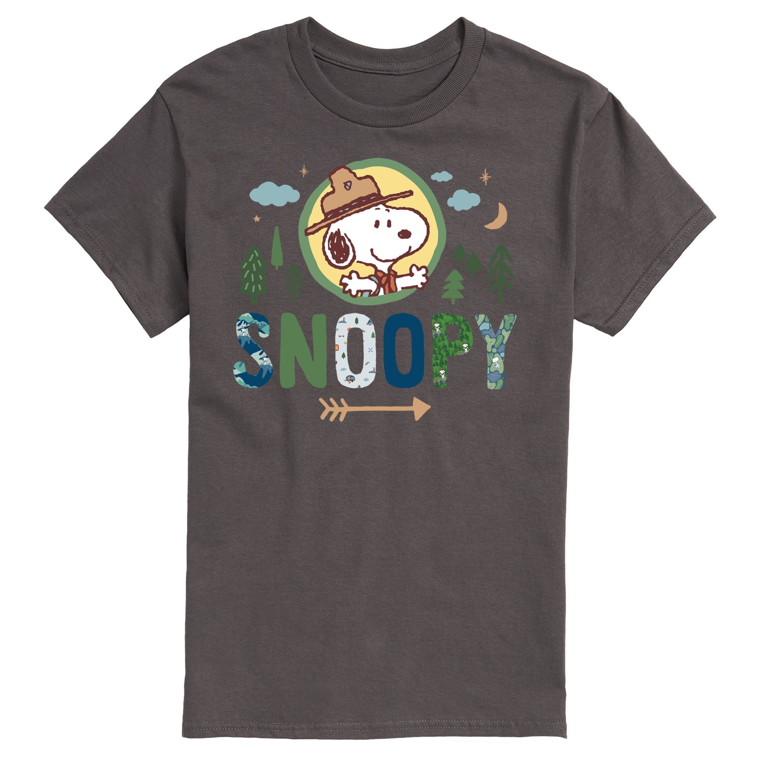 Peanuts - Ranger Snoopy - Men's Short Sleeve Graphic T-Shirt - Walmart.com