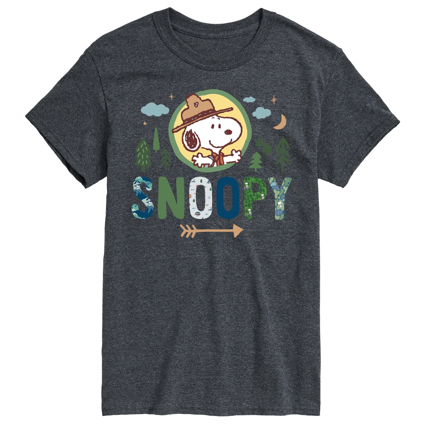 Peanuts - Ranger Snoopy - Men's Short Sleeve Graphic T-Shirt - Walmart.com
