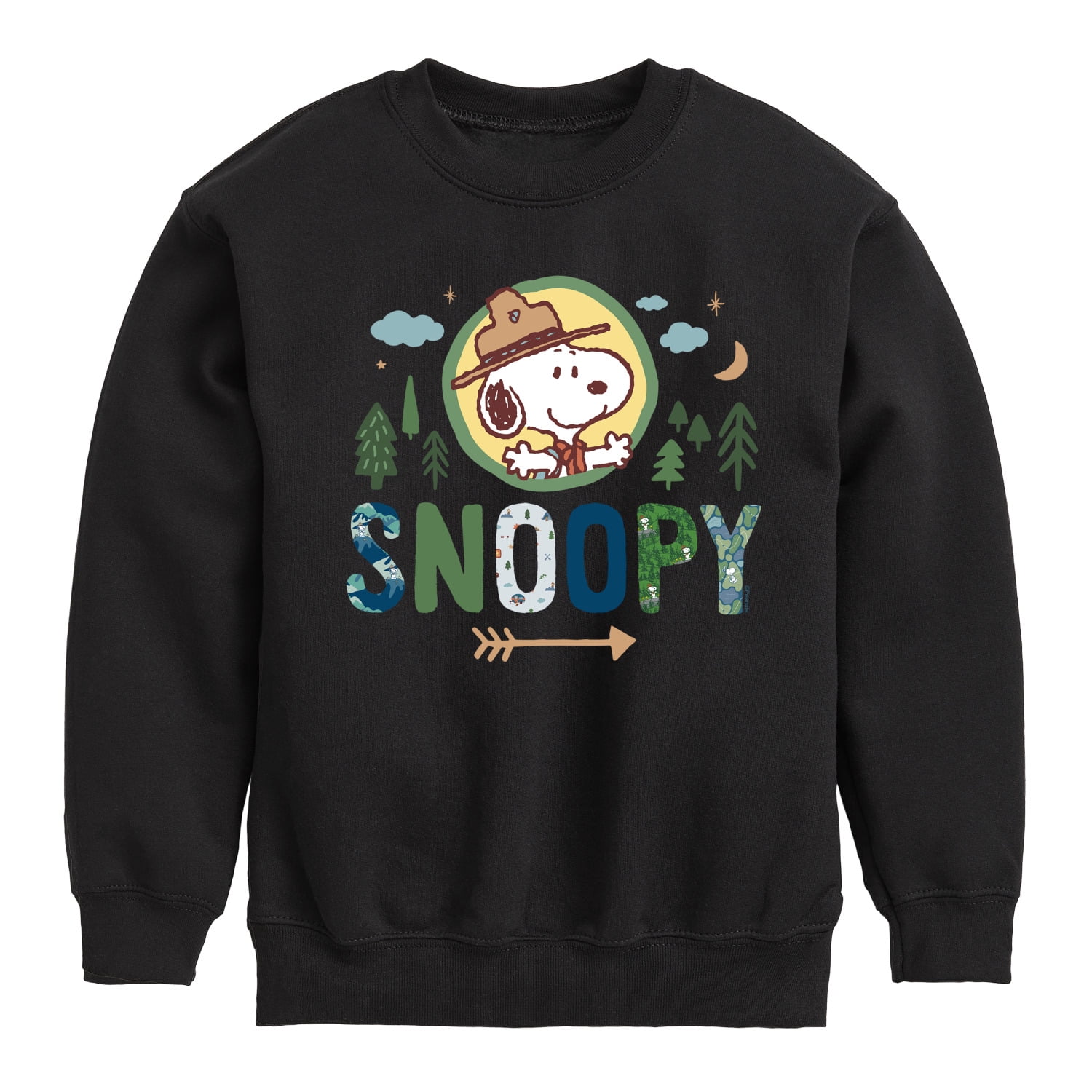 Peanuts - Ranger Snoopy - Toddler And Youth Crewneck Fleece Sweatshirt ...