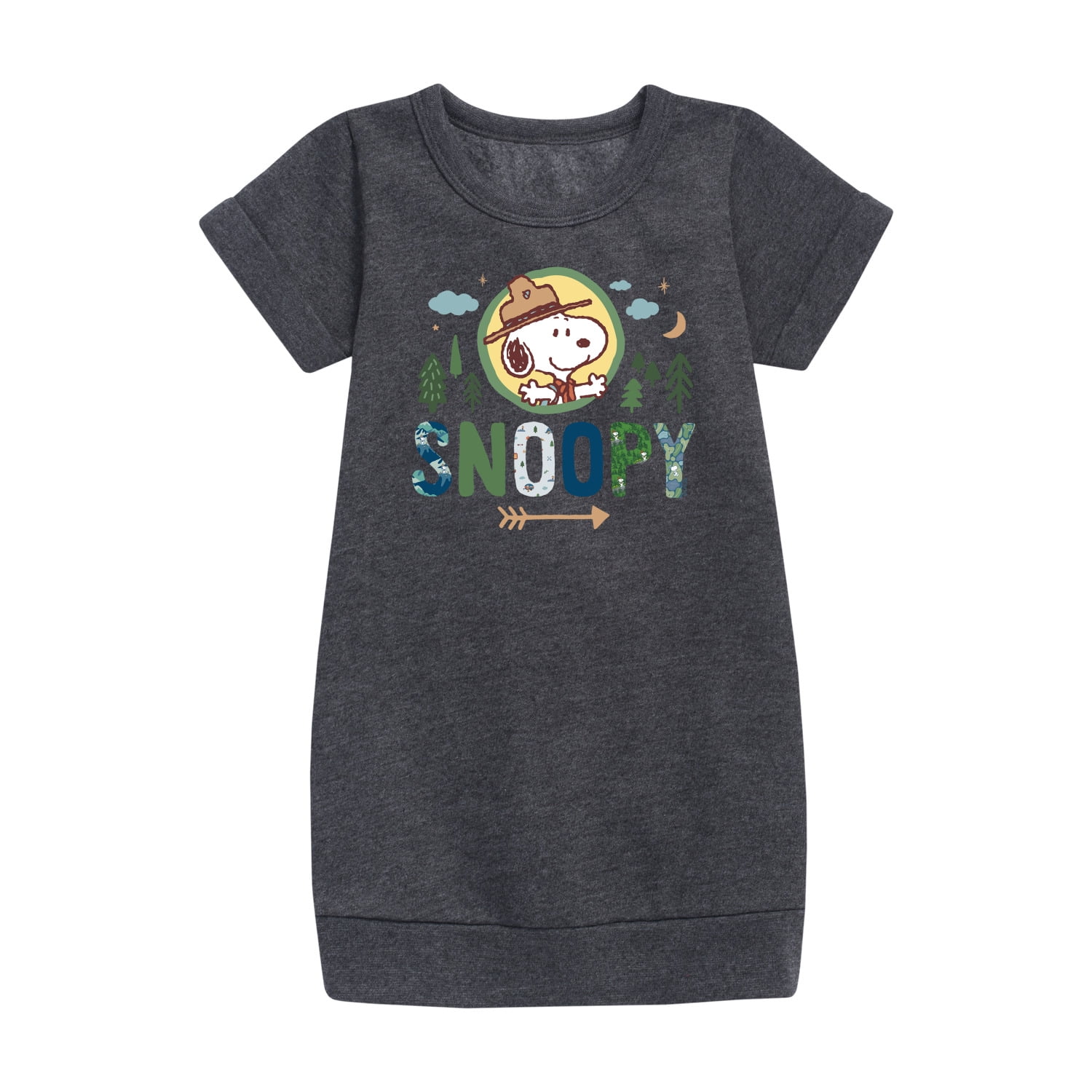 Peanuts - Ranger Snoopy - Toddler And Youth Girls Fleece Dress ...