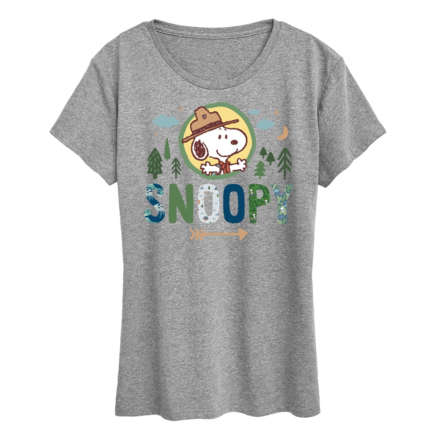 Peanuts - Ranger Snoopy - Women's Short Sleeve Graphic T-Shirt ...