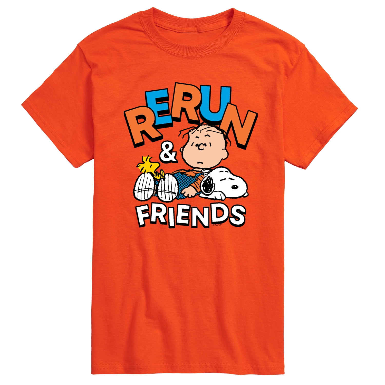 Peanuts - Rerun And Friends - Men's Short Sleeve Graphic T-Shirt ...