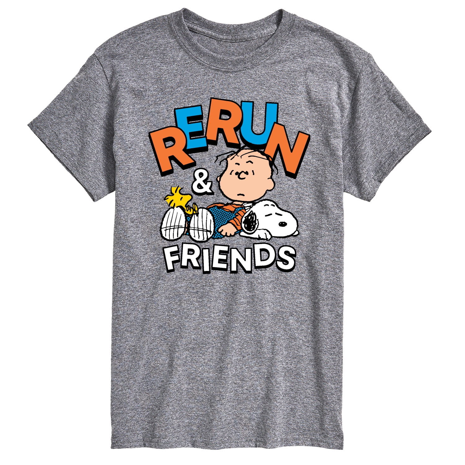 Peanuts - Rerun And Friends - Men's Short Sleeve Graphic T-Shirt ...