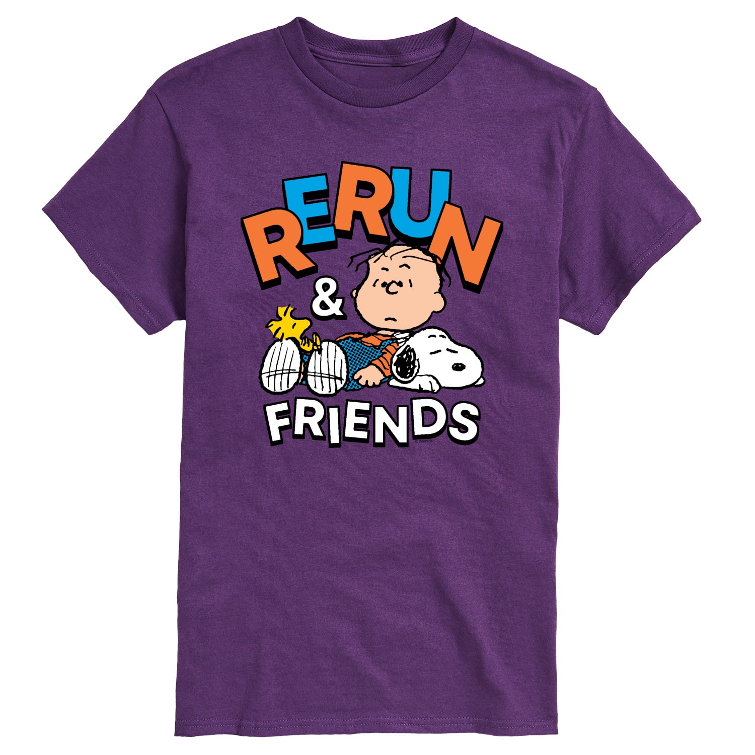 Peanuts - Rerun And Friends - Men's Short Sleeve Graphic T-Shirt ...