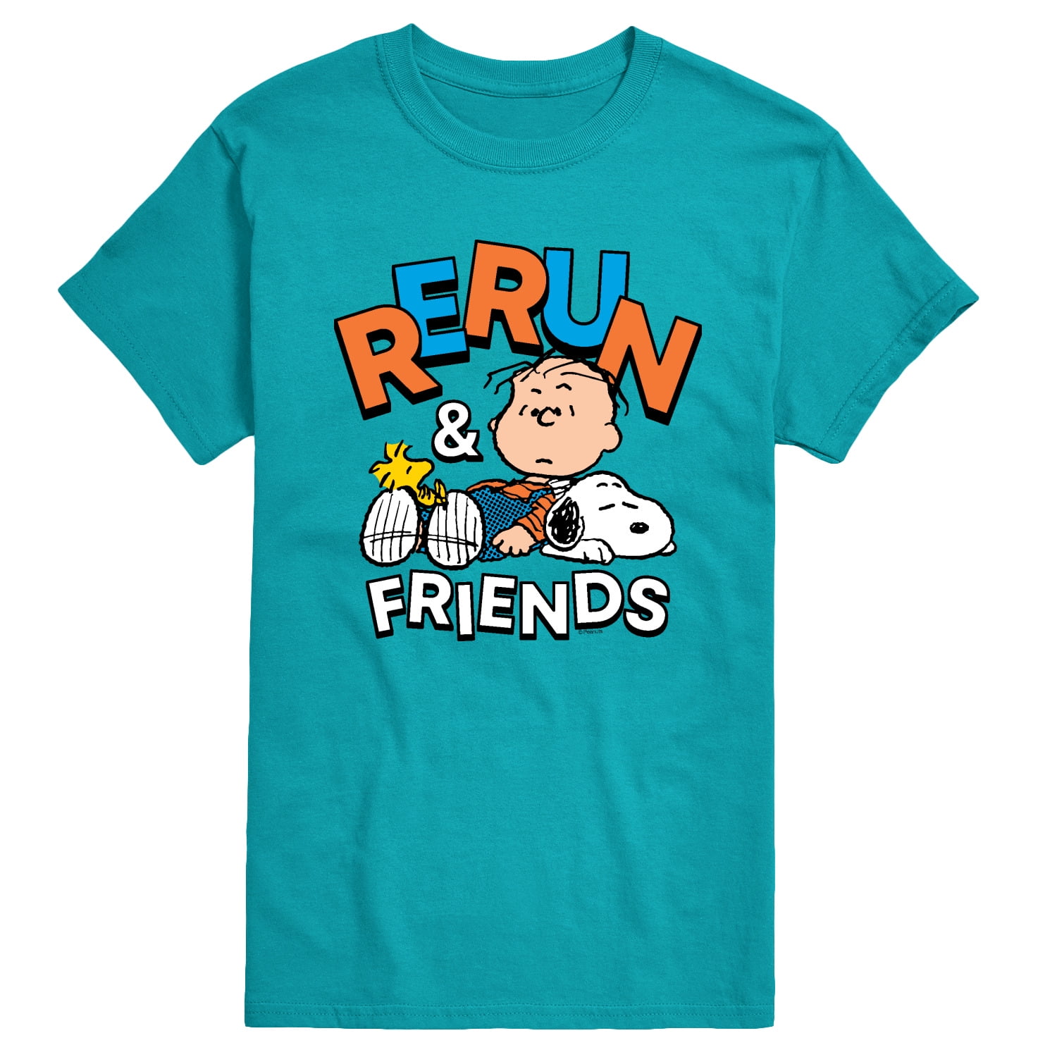 Peanuts - Rerun And Friends - Men's Short Sleeve Graphic T-Shirt ...