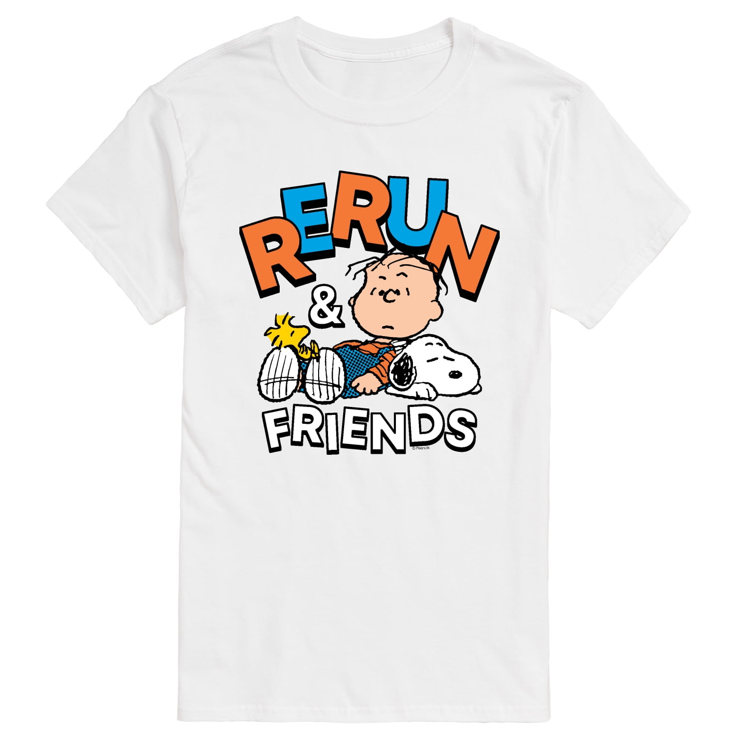 Peanuts - Rerun And Friends - Men's Short Sleeve Graphic T-Shirt ...
