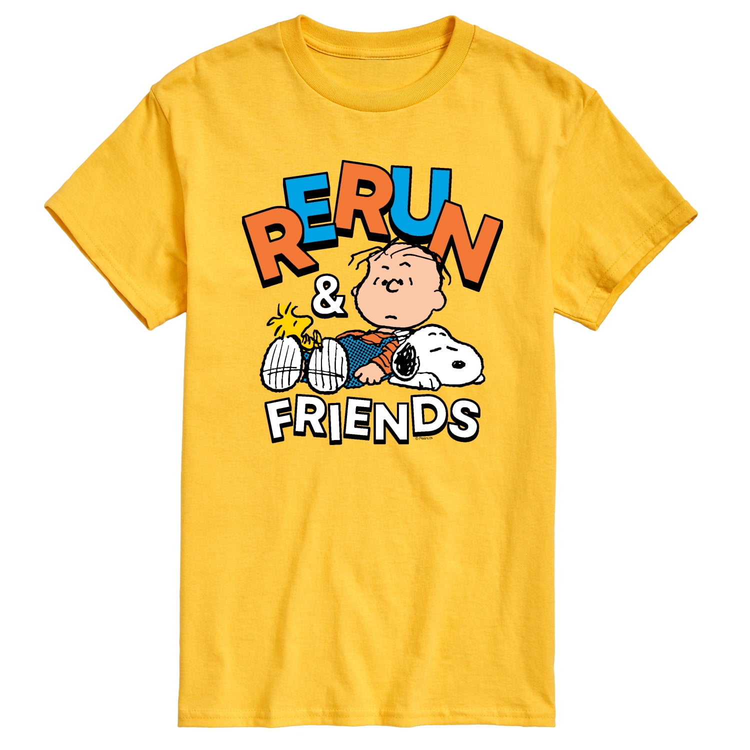 Peanuts - Rerun And Friends - Men's Short Sleeve Graphic T-Shirt ...