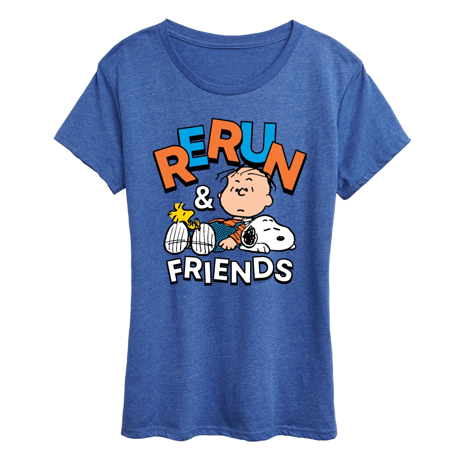 Peanuts - Rerun And Friends -Women's Short Sleeve Graphic T-Shirt ...