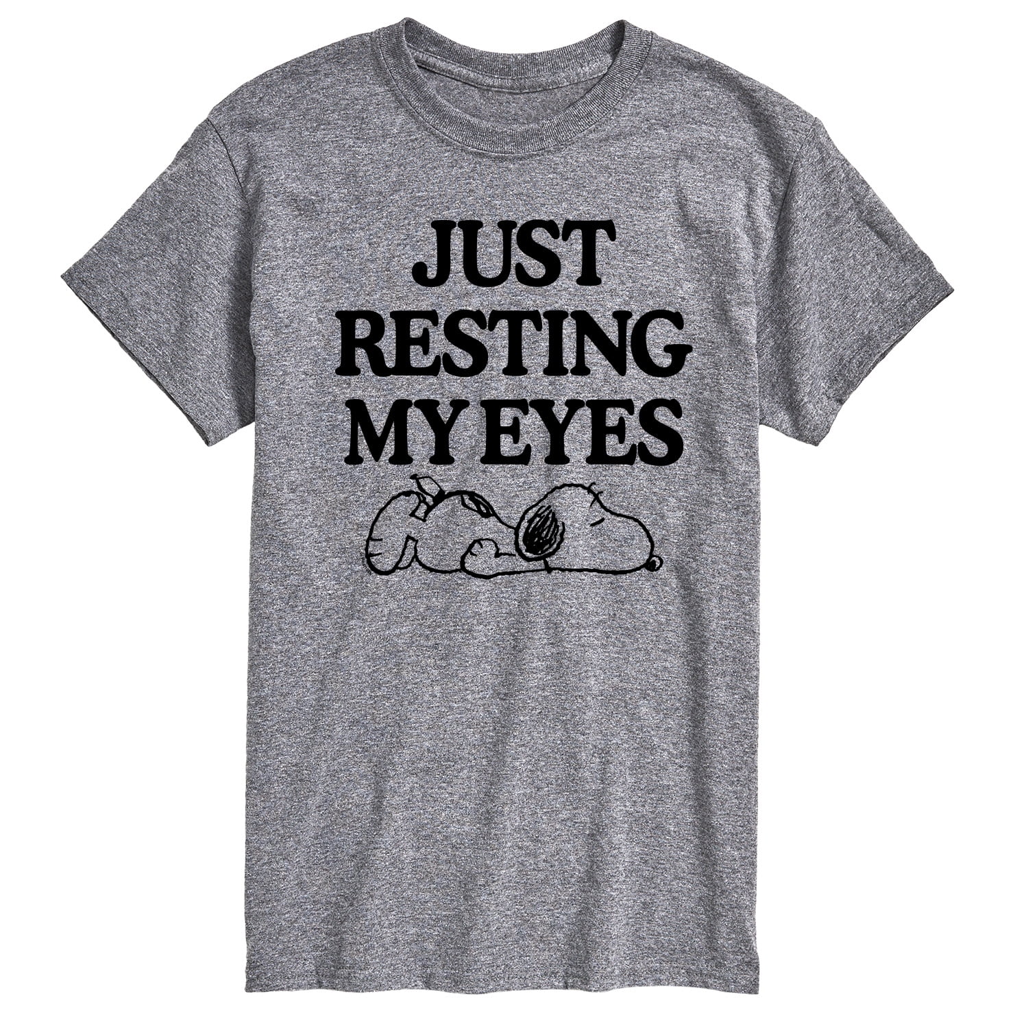 Peanuts - Resting My Eyes Snoopy - Men's Short Sleeve Graphic T-Shirt ...