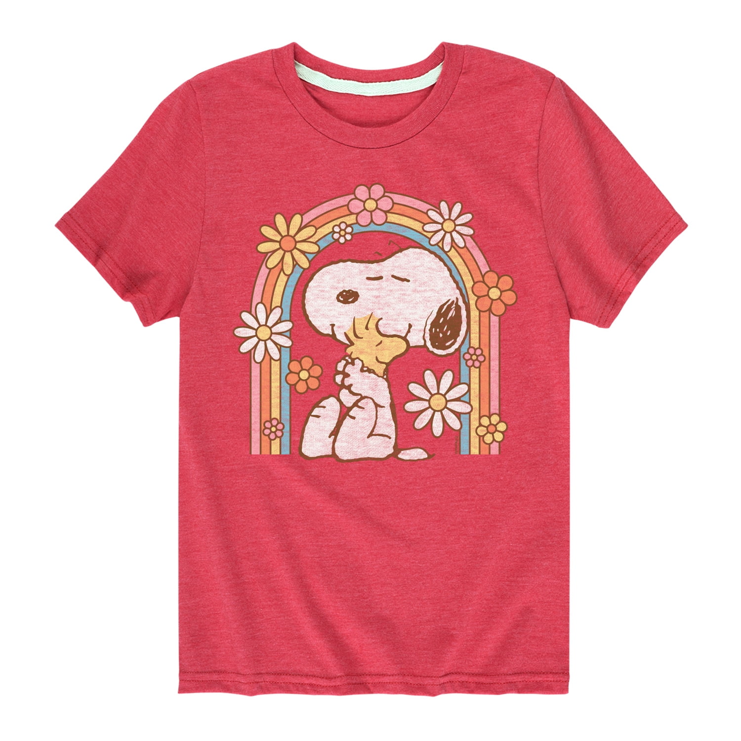 Peanuts - Retro Flower Rainbow - Toddler And Youth Short Sleeve Graphic ...