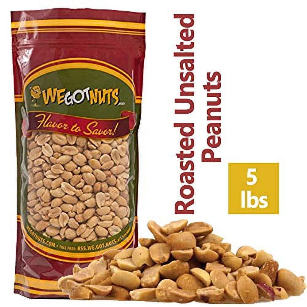 Peanuts, Roasted Unsalted Jumbo Blanched , 5 Pound Bulk Bag - Walmart.com