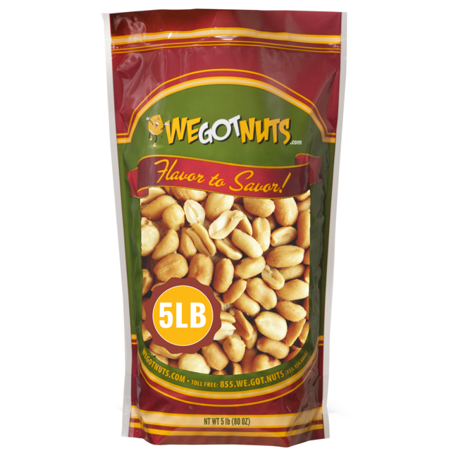 Peanuts, Roasted Unsalted Jumbo Blanched , 5 Pound Bulk Bag - Walmart.com