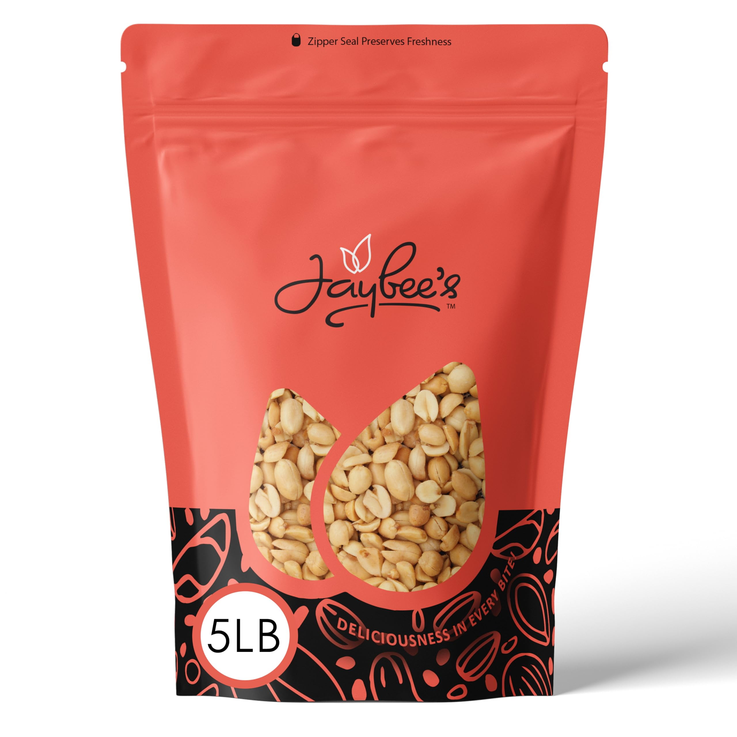 Peanuts Roasted & Unsalted OIF8 5 Pound | Resealable Bag | Healthy ...