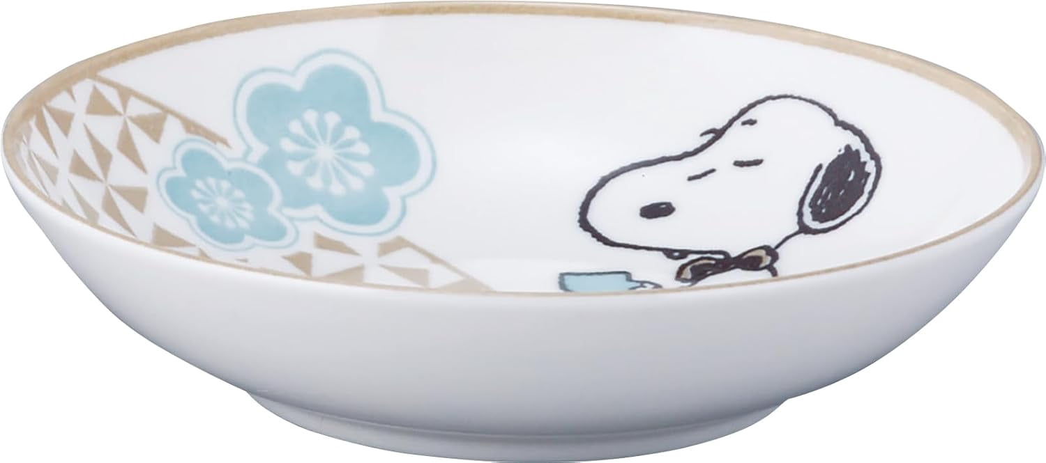Peanuts SN1902-359 Snoopy 17 Bowl, 13.5 fl oz (400 ml), Jade, Nostalgia ...