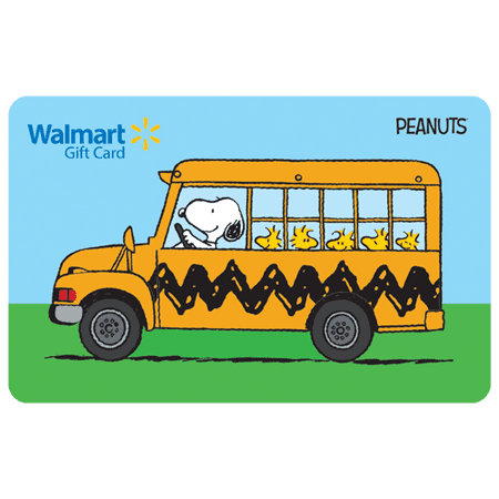 Peanuts School Bus Walmart eGift Card