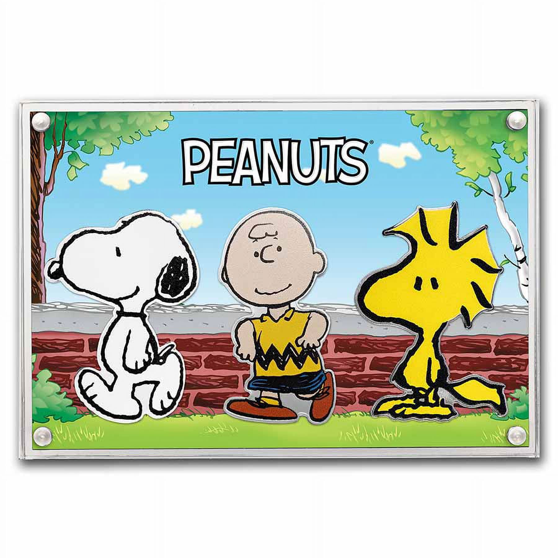 Peanuts® Set of 3 Character Shaped 1 oz Colorized Silver Pieces ...